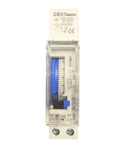 Reloj programador con interruptor horario 1 modulo de 24h con reserva ...